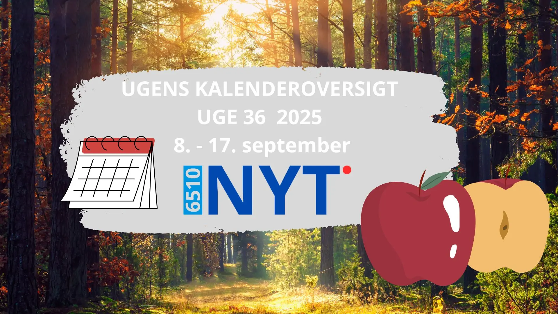 Ugen kalenderoversigt (uge 37) | 6510 NYT